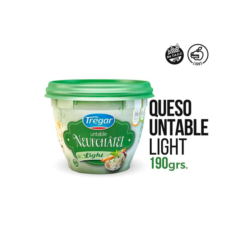 Queso Untable Neufchatel Descremado Tregar 180 gr