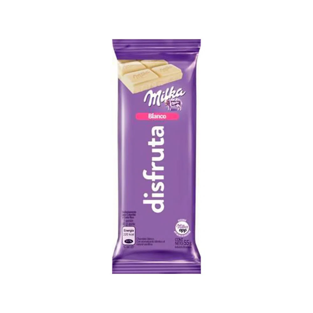 Chocolate Blanco Milka 55 gr