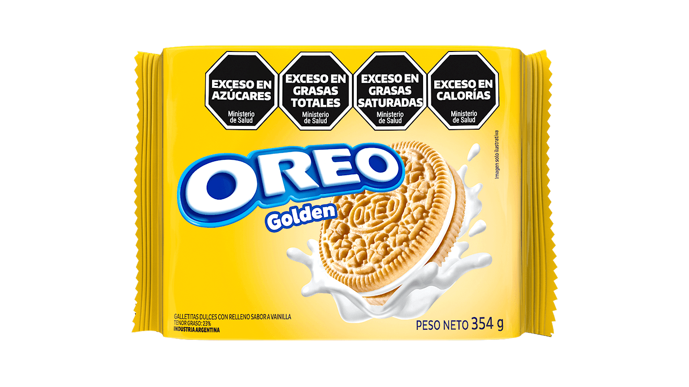 Galletitas Rellenas Oreo Golden 354 gr