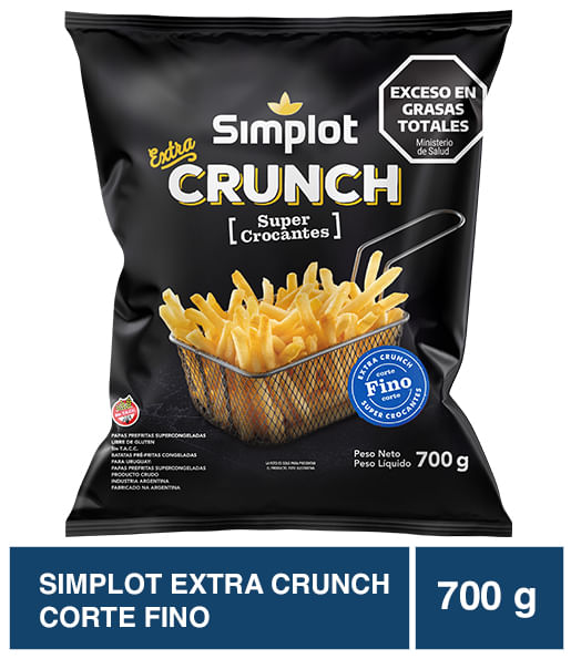 Papas Fritas Extra Crunch Finas Simplot 700 gr
