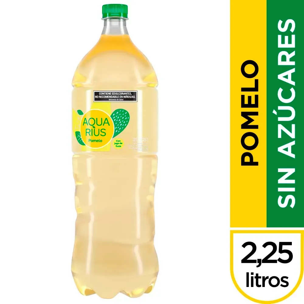 Agua Saborizada sin Gas Cero Azucar Pomelo Aquarius 2,25 lt | Josimar